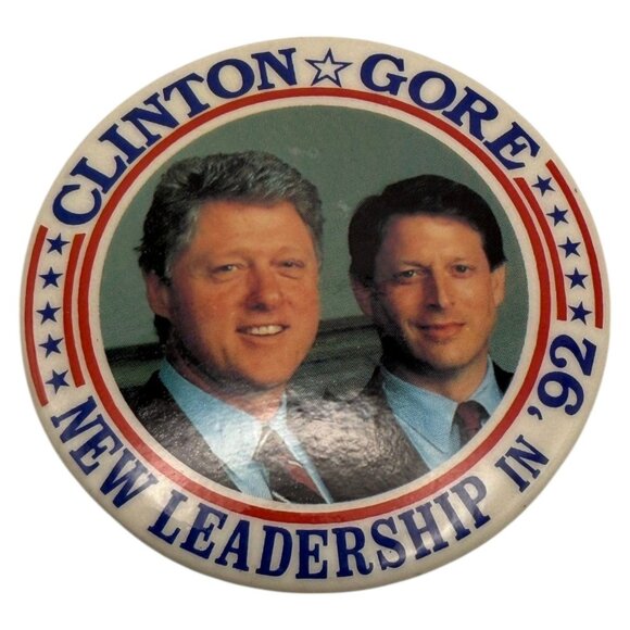 Other | Clinton Gore 92 Campaign Button Pinback Badge Political ...